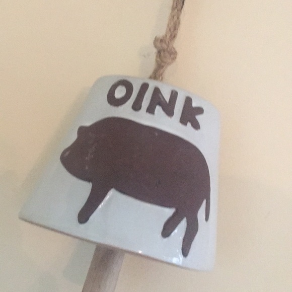 Accents | Rustic Farmhouse Ceramic Pig Cow Bell Country | Poshmark